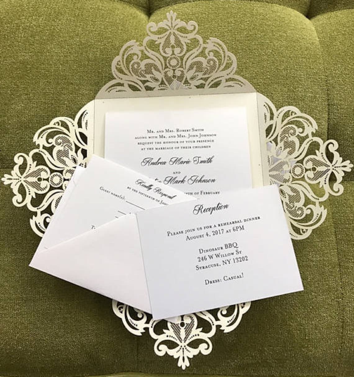 Laser Cut Invitation DIY Laser Cut Invitation Elegant - Etsy