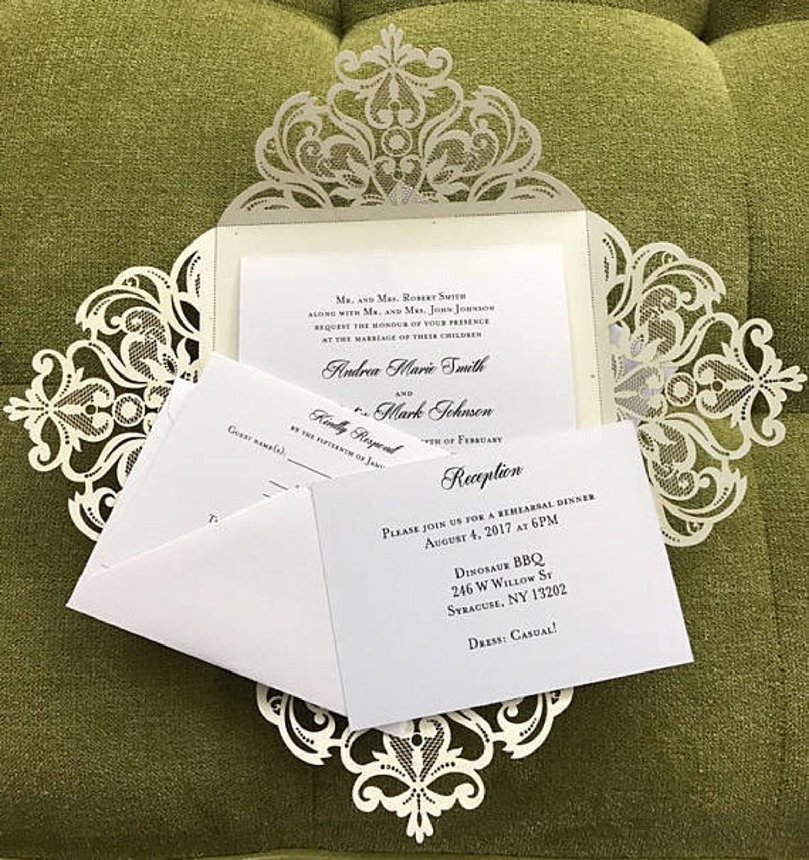 Laser Cut Invitation DIY Laser Cut Invitation Elegant - Etsy