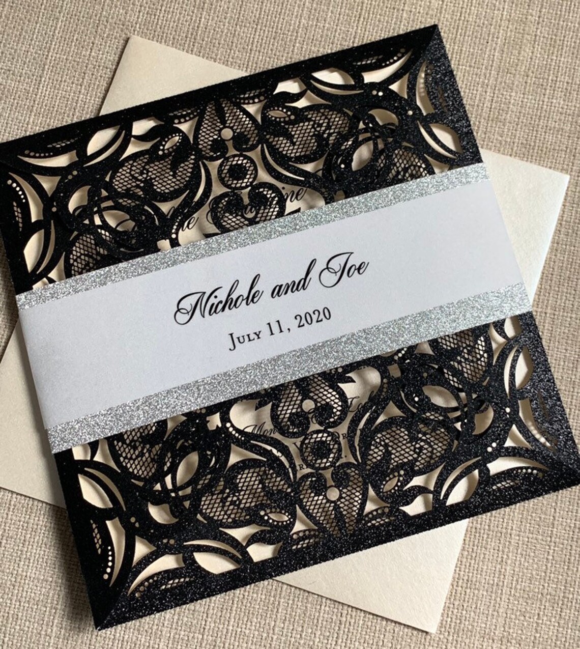 Laser Cut Invitation DIY Laser Cut Invitation Elegant - Etsy