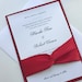 Red Elegant Wedding Invitation, Red and White Invitation, Custom ...