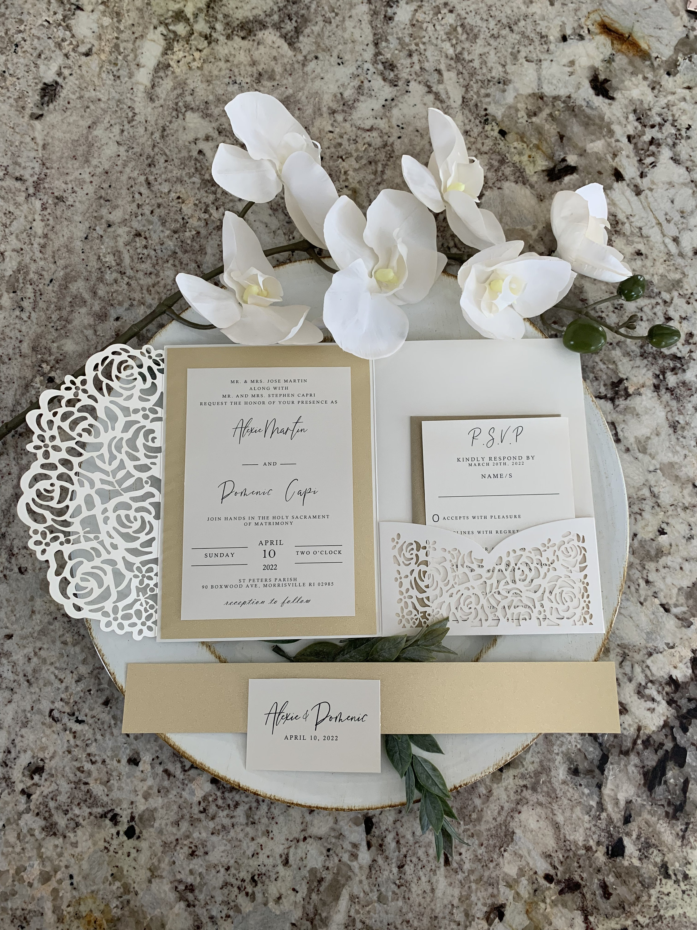 Laser Cut Wedding Invitations Ivory Laser Cut Pocket Wedding - Etsy