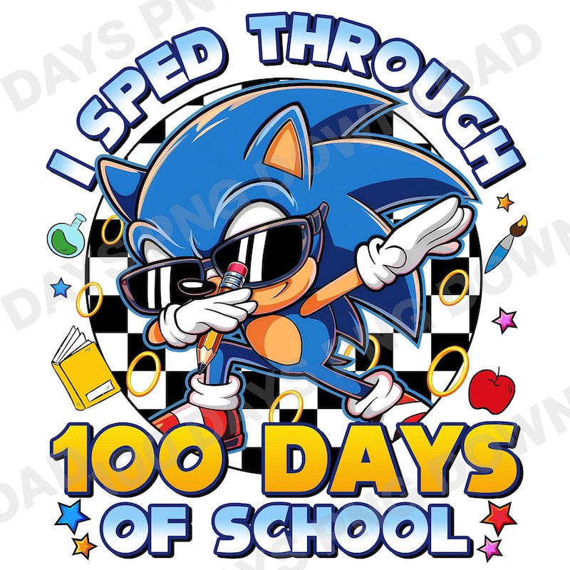Sonic 100 Days of School - Etsy