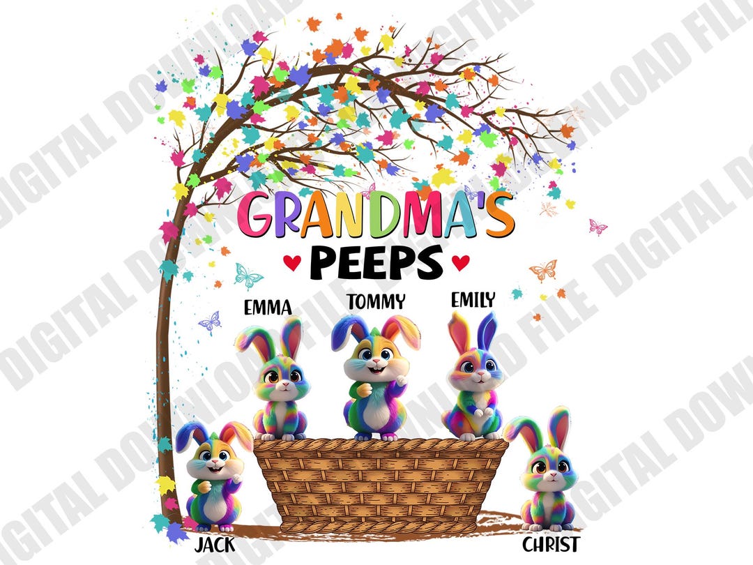 Custom Grandmas Peeps Png, Grandma Easter Png, Nana Mimi Gigi Easter ...