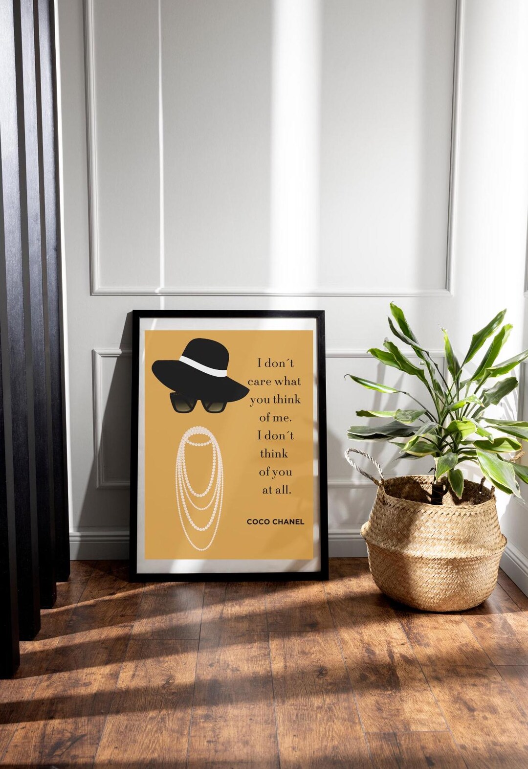 Coco Chanel Inspirational Quote Wall Art, Artsy Digital Poster, Stylish ...