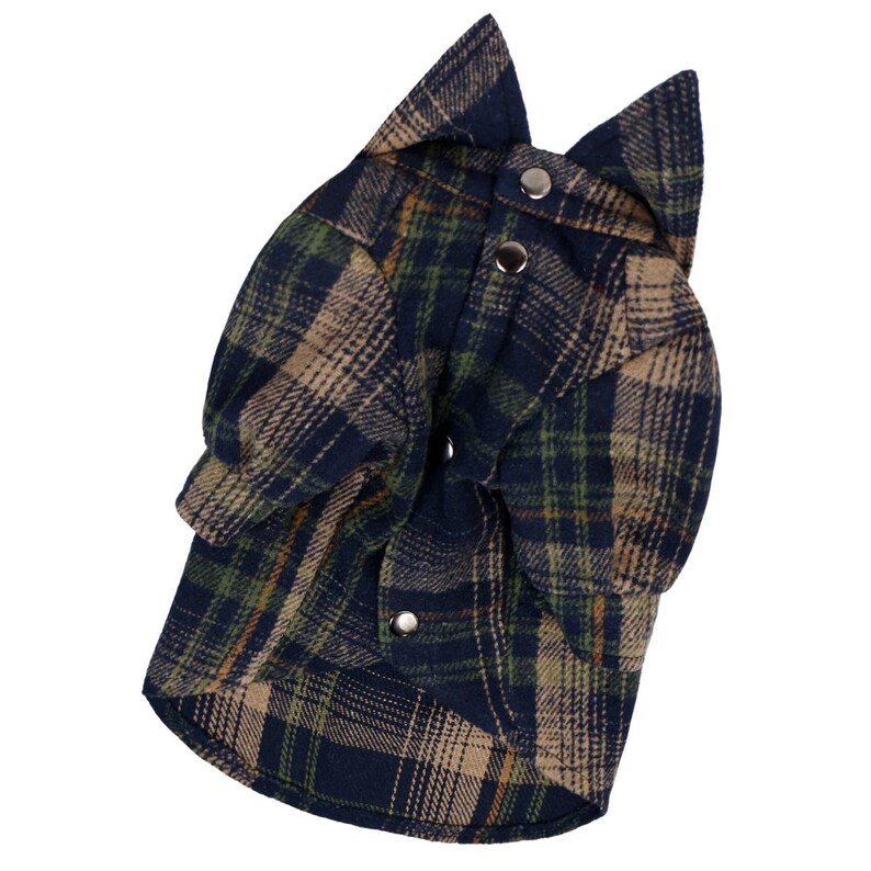 Plaid Dog Shirt – Warm Flannel Dog Clothes for Small, Medium & Large ...