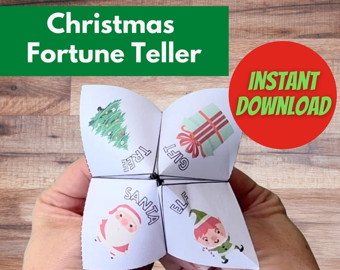 Christmas Fortune Teller Cootie Catcher Chatterbox / Printable ...