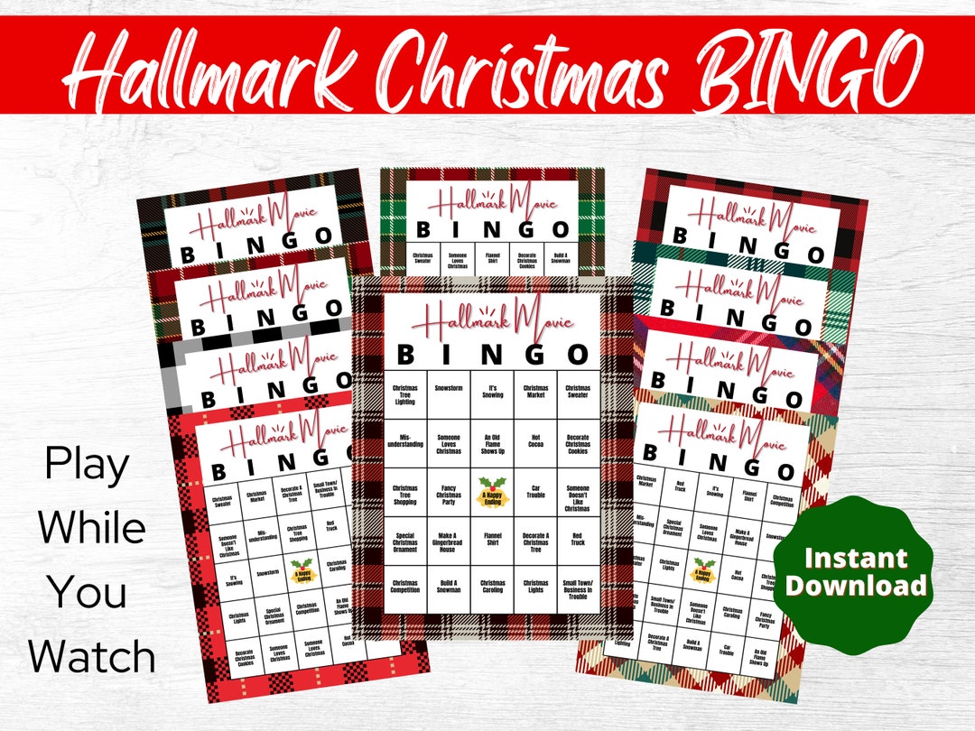 Hallmark Christmas Movie BINGO Game / Printable Christmas Games / BINGO ...
