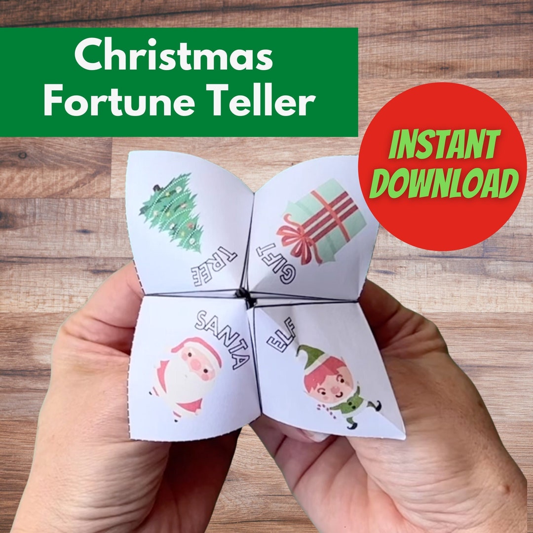 Christmas Fortune Teller Cootie Catcher Chatterbox / Printable ...