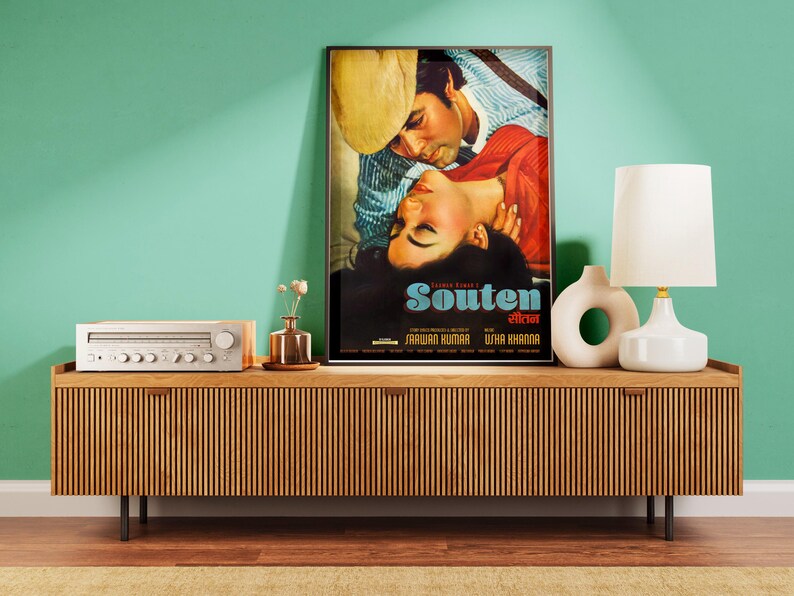 Vintage Bollywood Poster – Souten (1983) Embracing Lovers | Classic ...