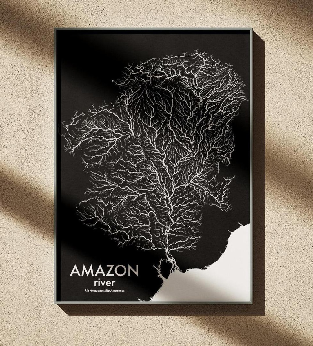 Custom River Map, River Map, Custom Map Poster, Personalized Map, Wall ...