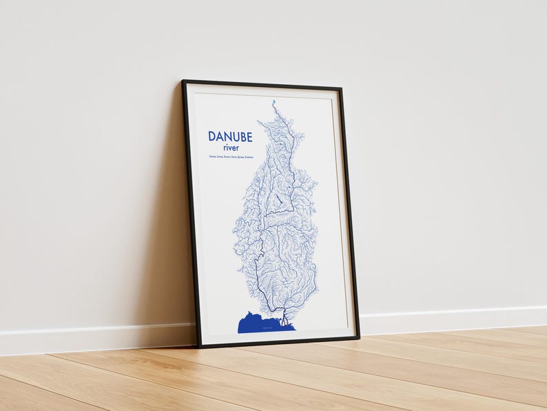 Custom River Map, River Map, Custom Map Poster, Personalized Map, Wall ...