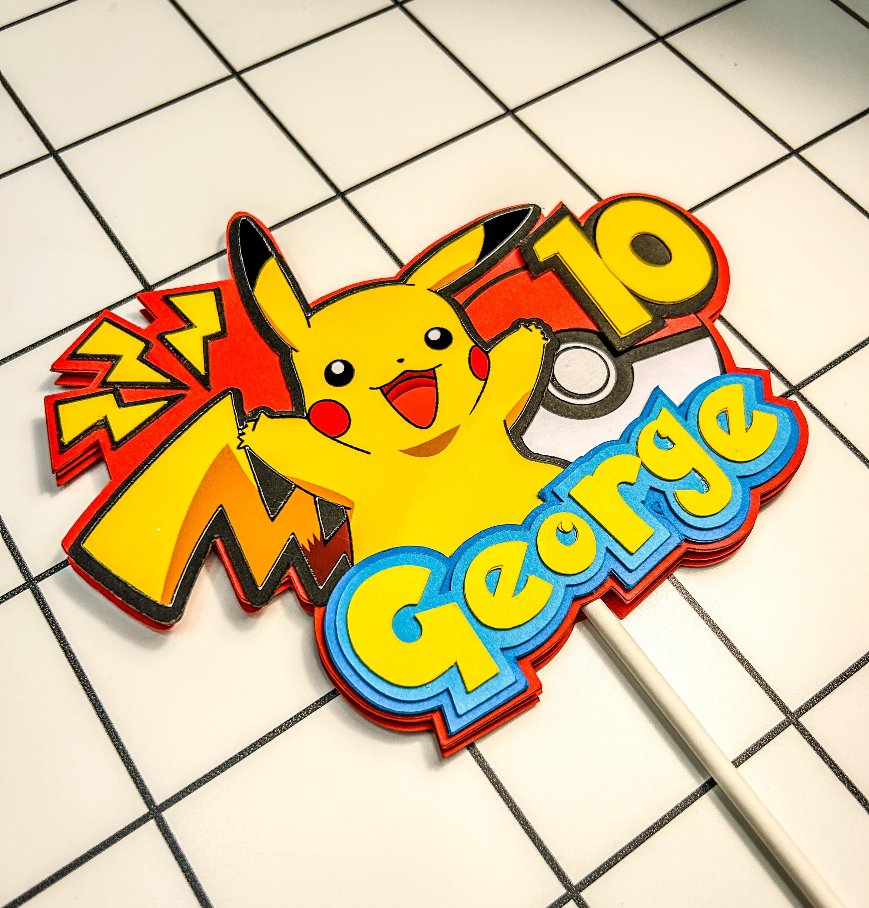 Pokemon-pikachu Cake Topper - Etsy