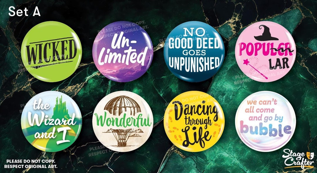 Wicked Pin-back Buttons - Etsy