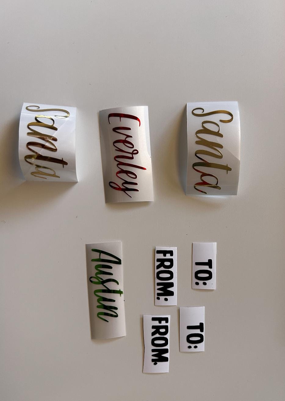 Personalised Name Vinyl Decals, Stickers and Labels - Etsy