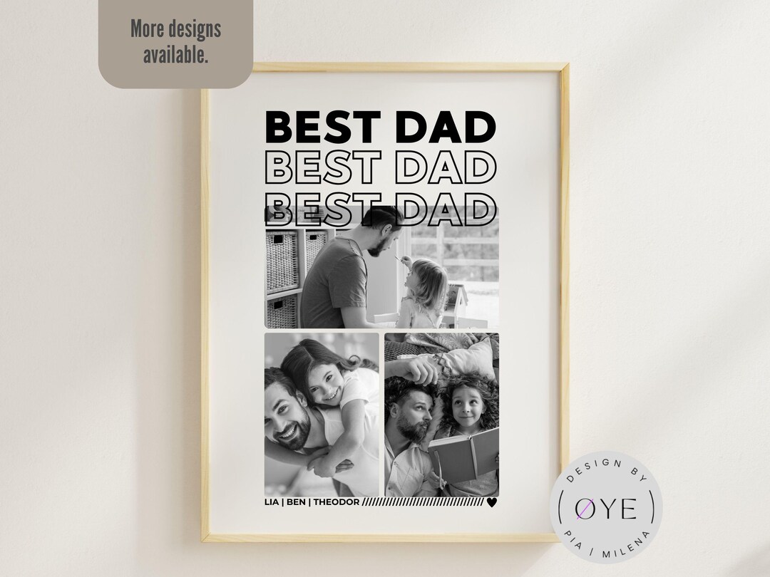 Personalized Best Dad Poster | Gift for Dad | Father's Day Gift With ...