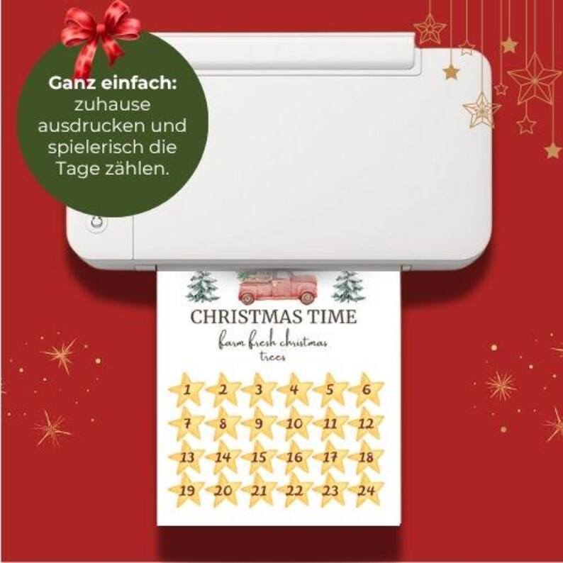DIY Advent Calendar Truck | Printable Digital Christmas Countdown ...