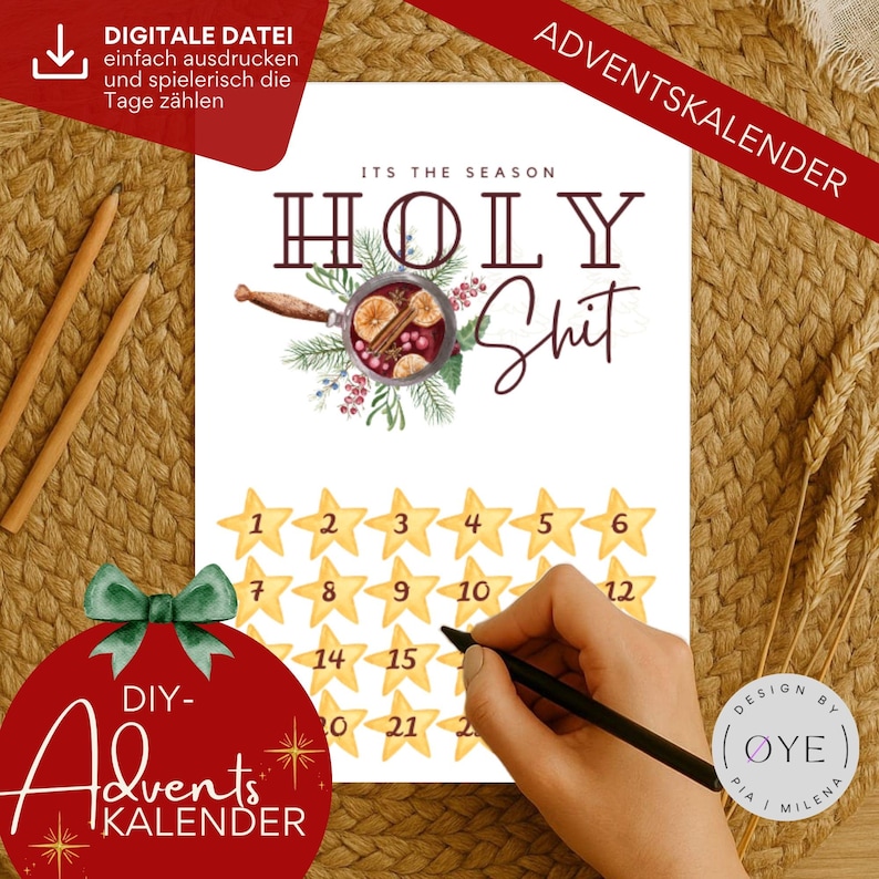 DIY Advent Calendar "holy Shit" | Funny Digital Advent Calendar to ...