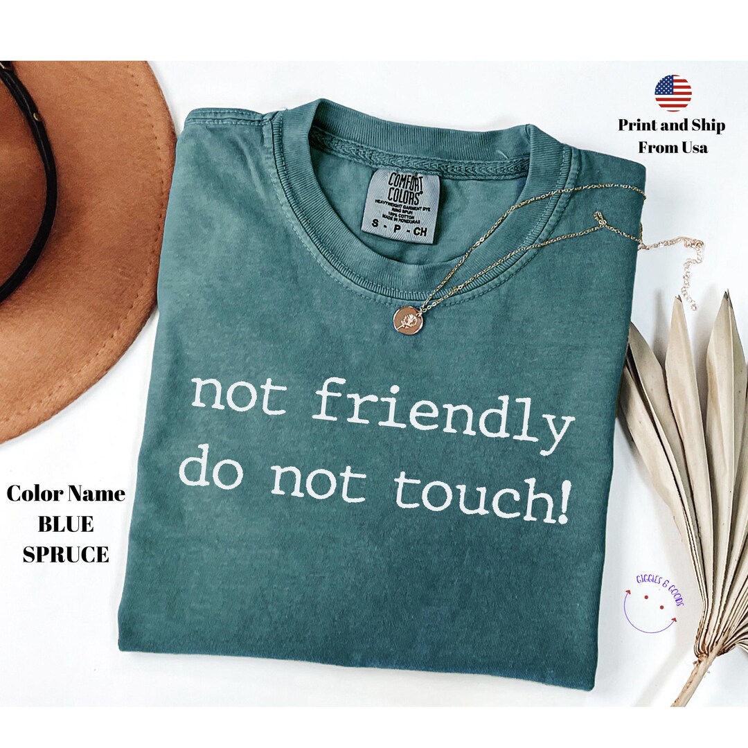 Not Friendly Do Not Touch Comfort Colors Shirt: Sarcastic Humor - Etsy