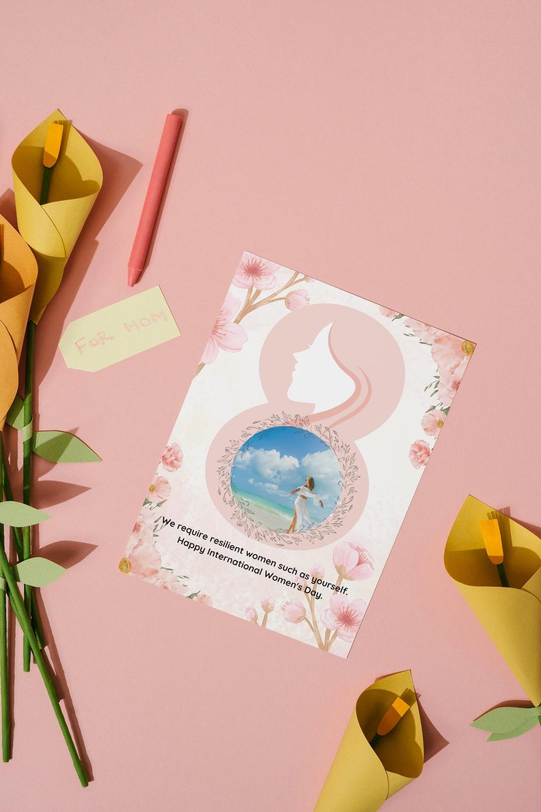 Personalized Women's Day Card, Digital Women's Day Card, Customizable ...