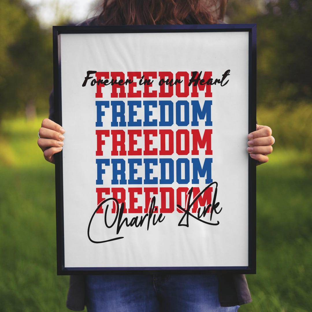 Charlie Kirk Inspirational Quote Print: Patriotic Liberty Wall Art ...