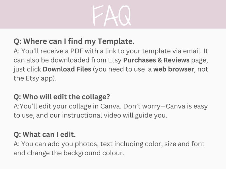 70th Birthday Photo Collage Template, Printable Canva Frame Template ...