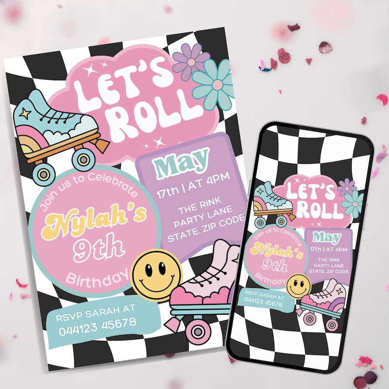 Roller Skating 10th Party - Etsy