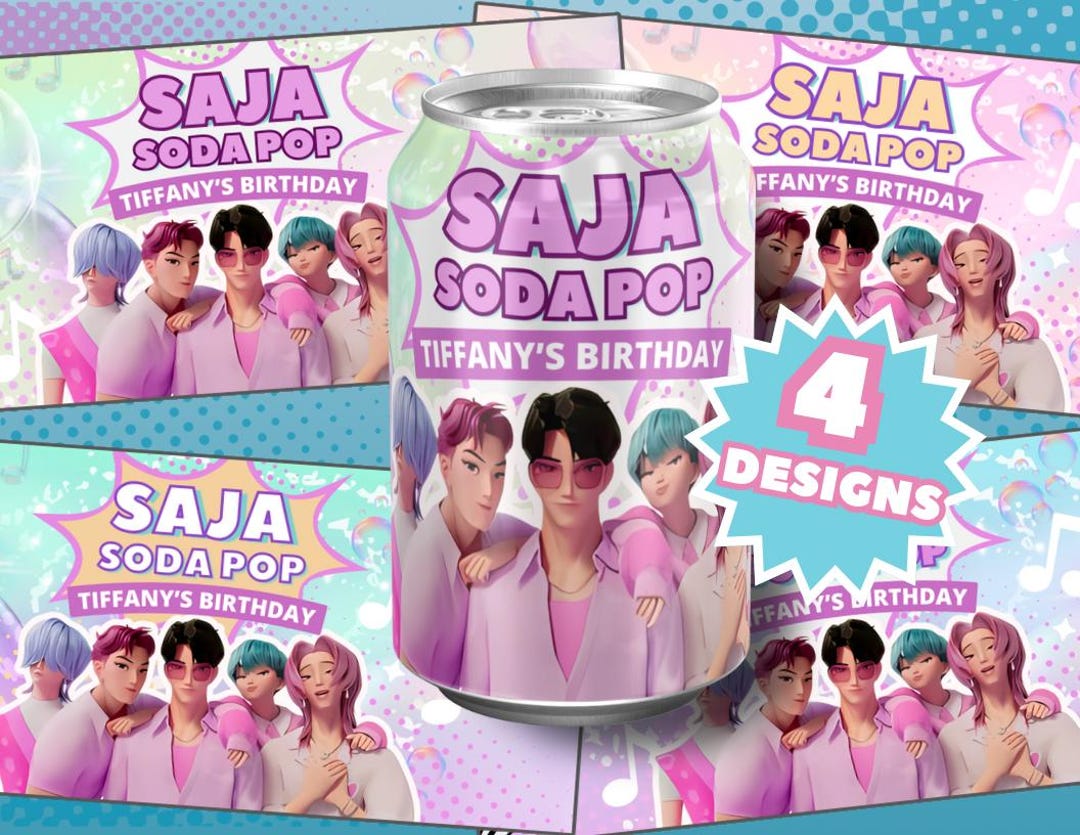 Saja Boys Printable Can Wrapper. Perfect Kpop Demon Hunter Party Favors ...
