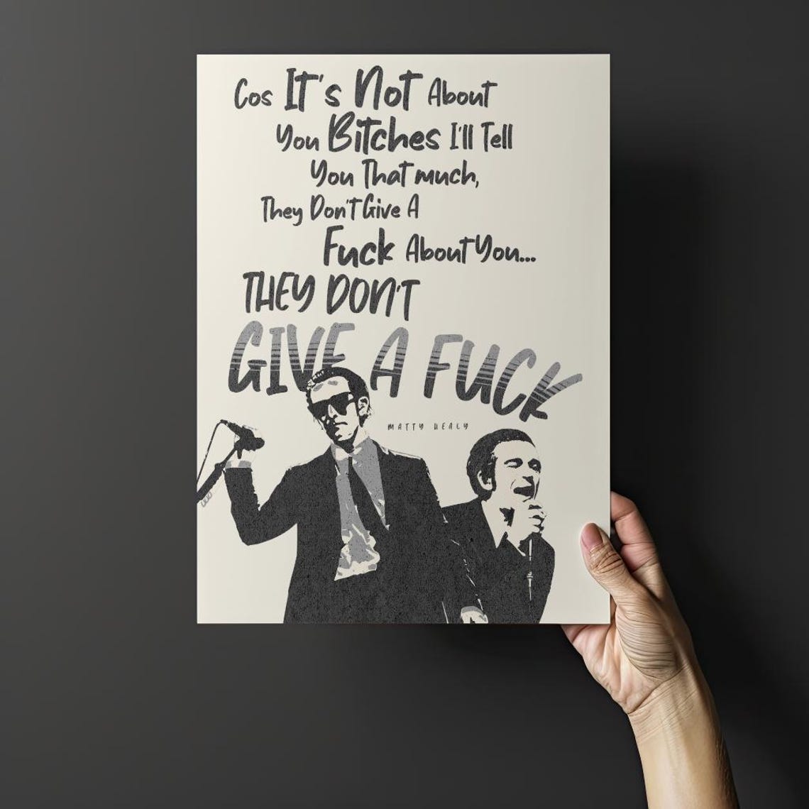 The 1975 Quote Poster Aesthetic Room Decor Minimal Wall Art Music ...