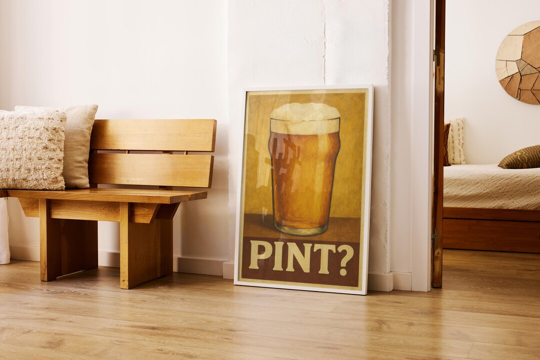 Vintage Beer Poster: Retro Pub "pint?" Art (digital Download) - Etsy