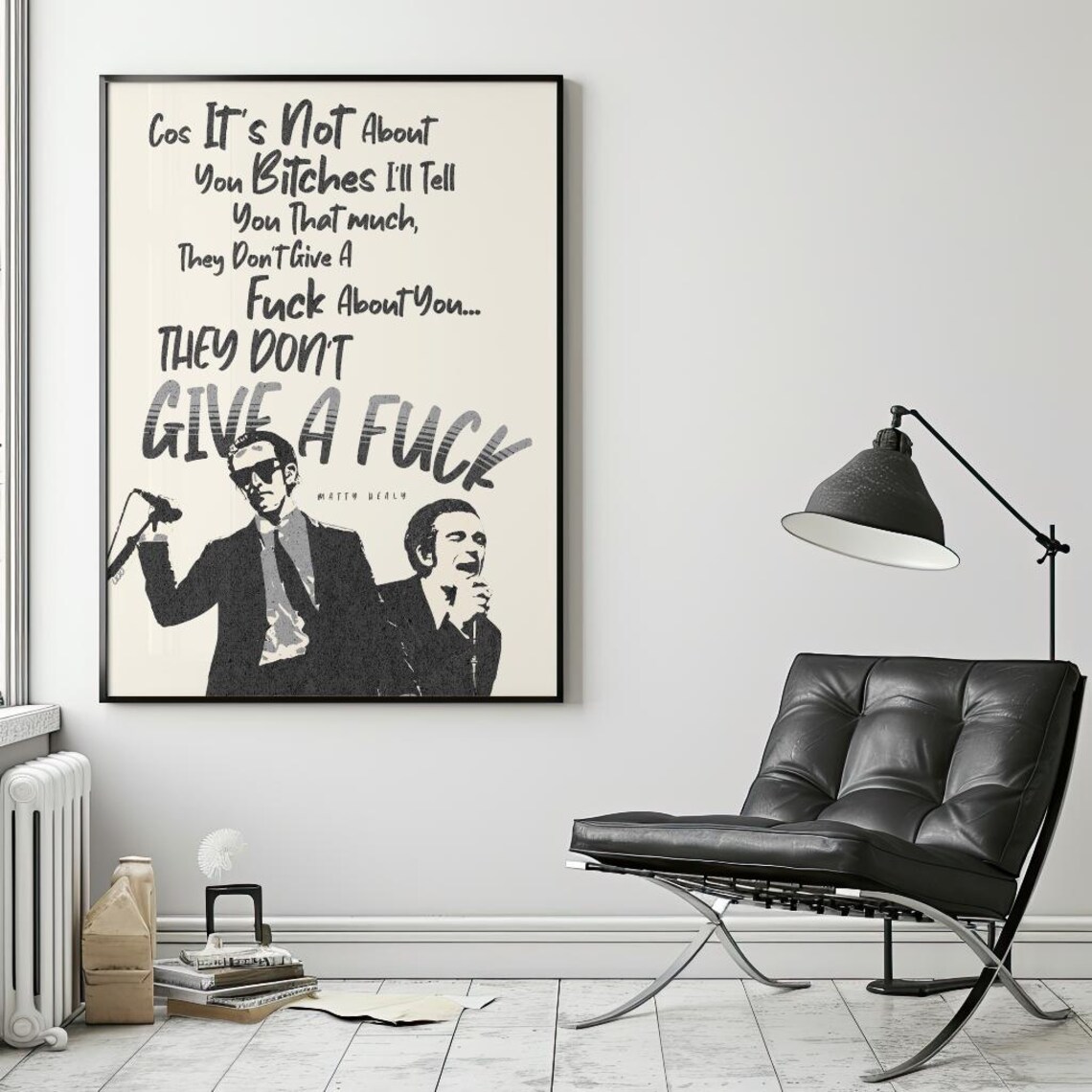 The 1975 Quote Poster Aesthetic Room Decor Minimal Wall Art Music ...