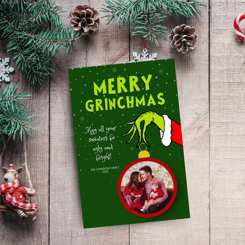 Grinch Christmas Card - Etsy