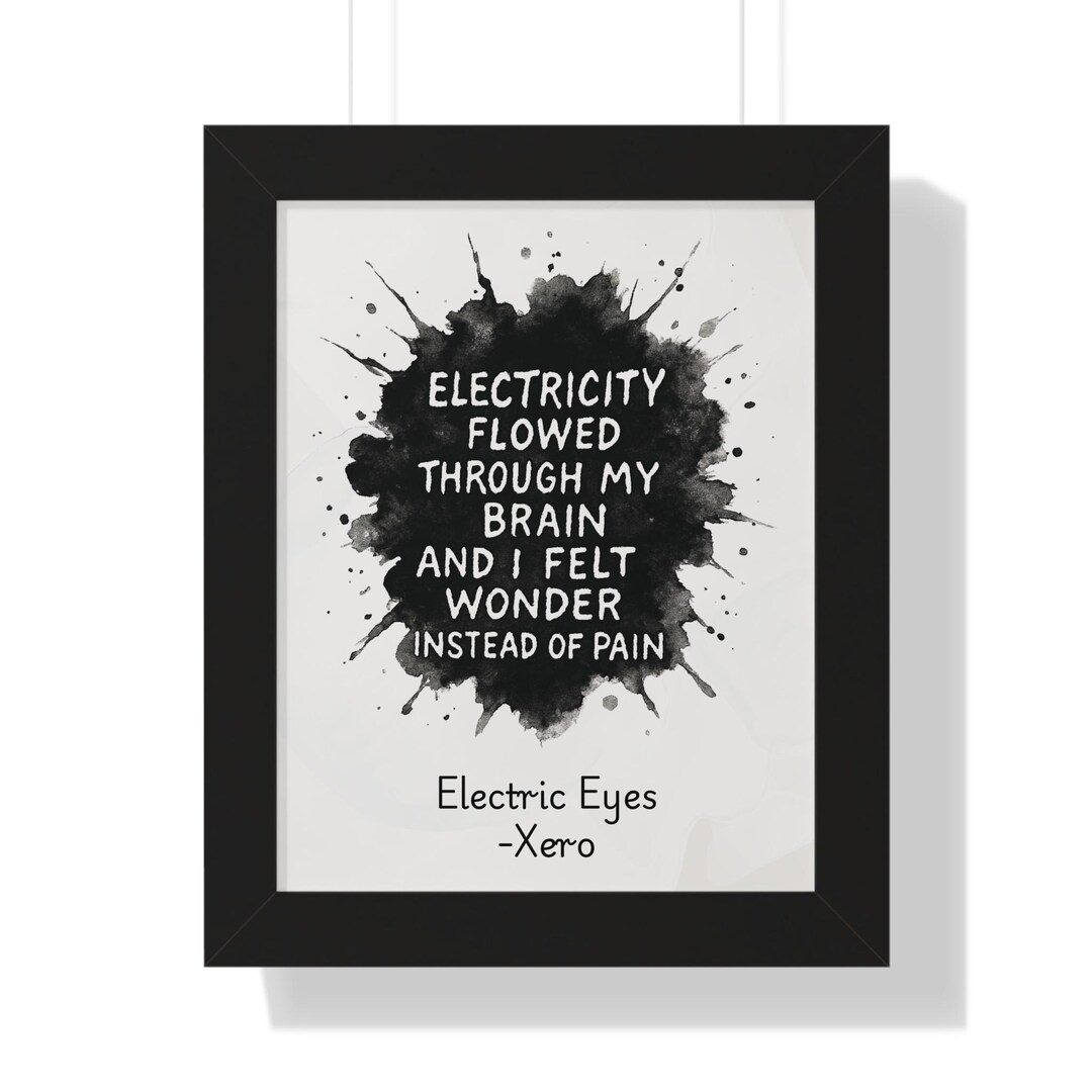 Ink Blot Art Print With Poem Quote, Vertical Poster, Framed Wall Decor ...