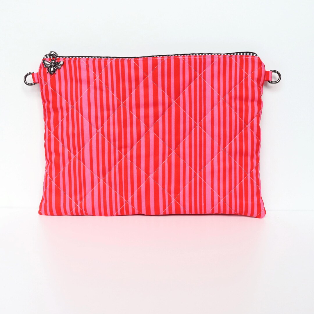 Padded Laptop Case 14 Inch – Quilted Laptop Sleeve Featuring Pink and ...