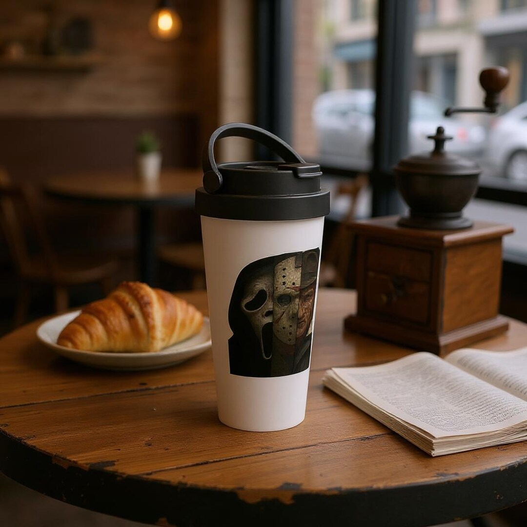 Horror Travel Mug, Slasher Villains Coffee Tumbler, Ghostface Jason ...