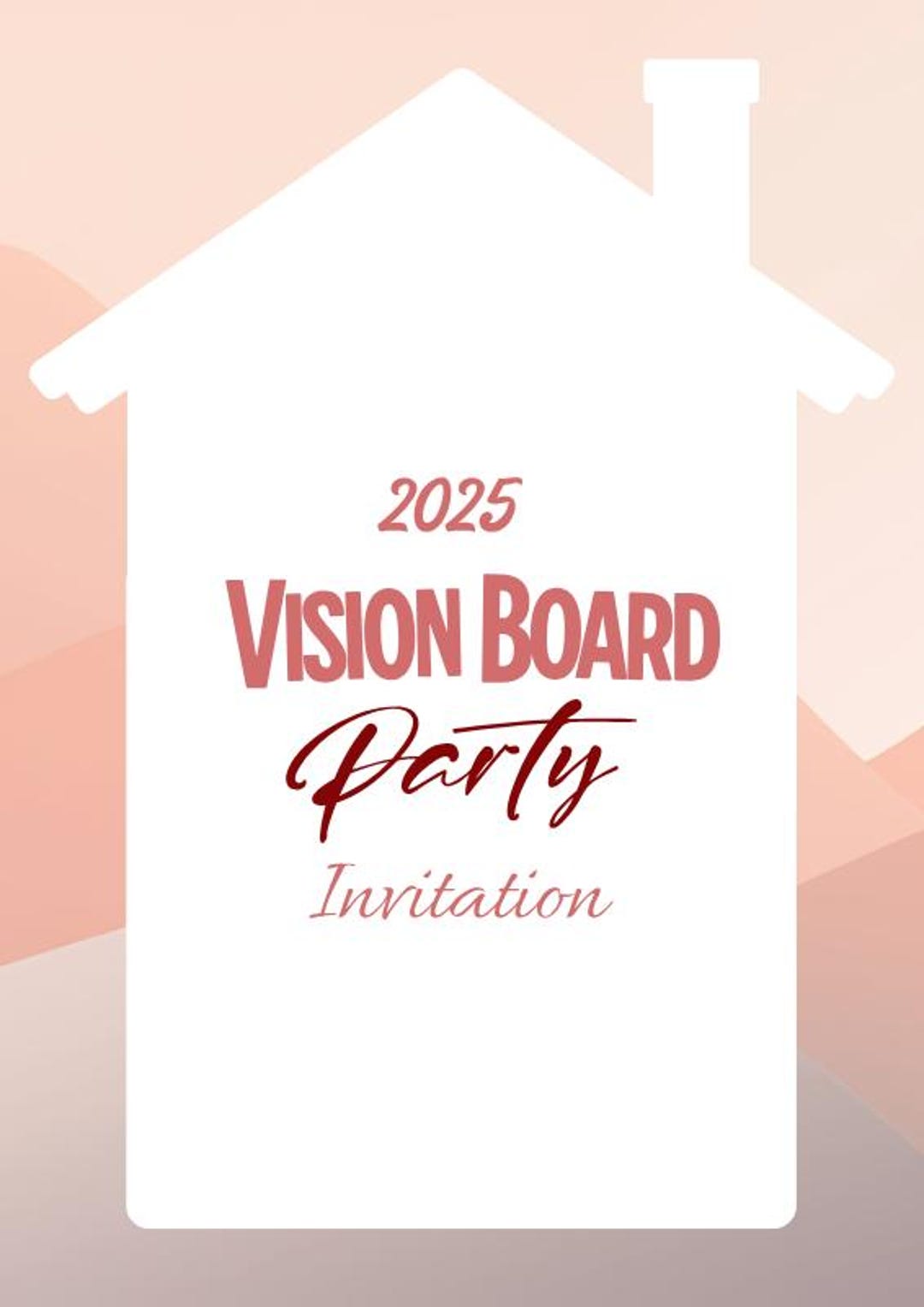 2025 Vision Board Party Invitation / Manifestation Gathering, Dream ...