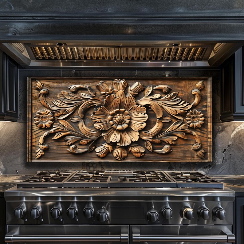 Tempered Glass Backsplash Stove Backsplash, Country Kitchen Backsplash ...
