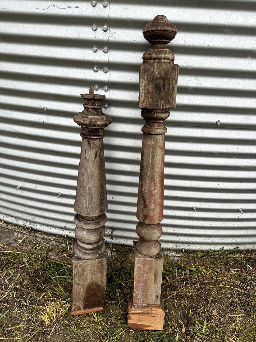 Three 1800's - Early 1900's Newel Posts - Rustic Furniture - Primitive ...