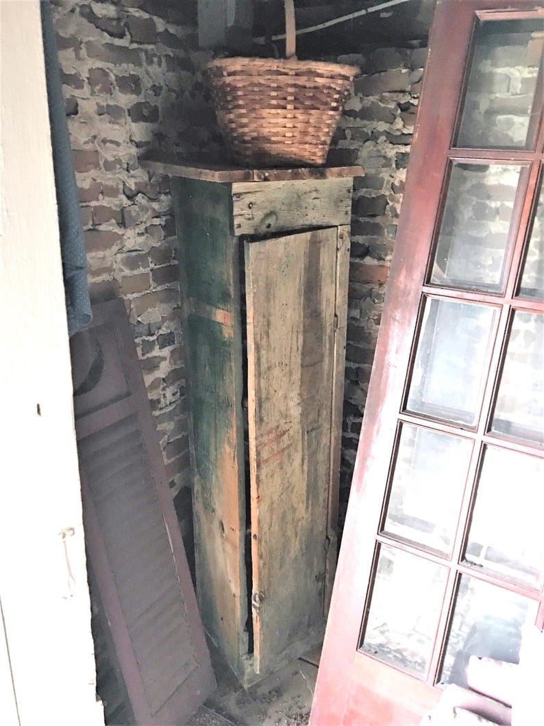 Old Chimney Cupboard - Rustic Primitive Antique Display - Collectable ...