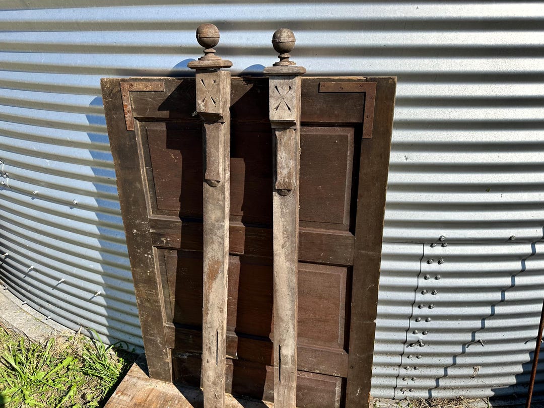 1800's Bed Posts Parts - Rustic Furniture - Primitive Antique Salvaged ...