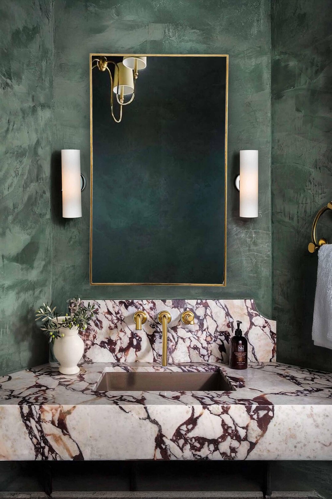 Rectangular Brass Mirror: Handmade Bathroom Vanity Wall Decor Mirror - Etsy