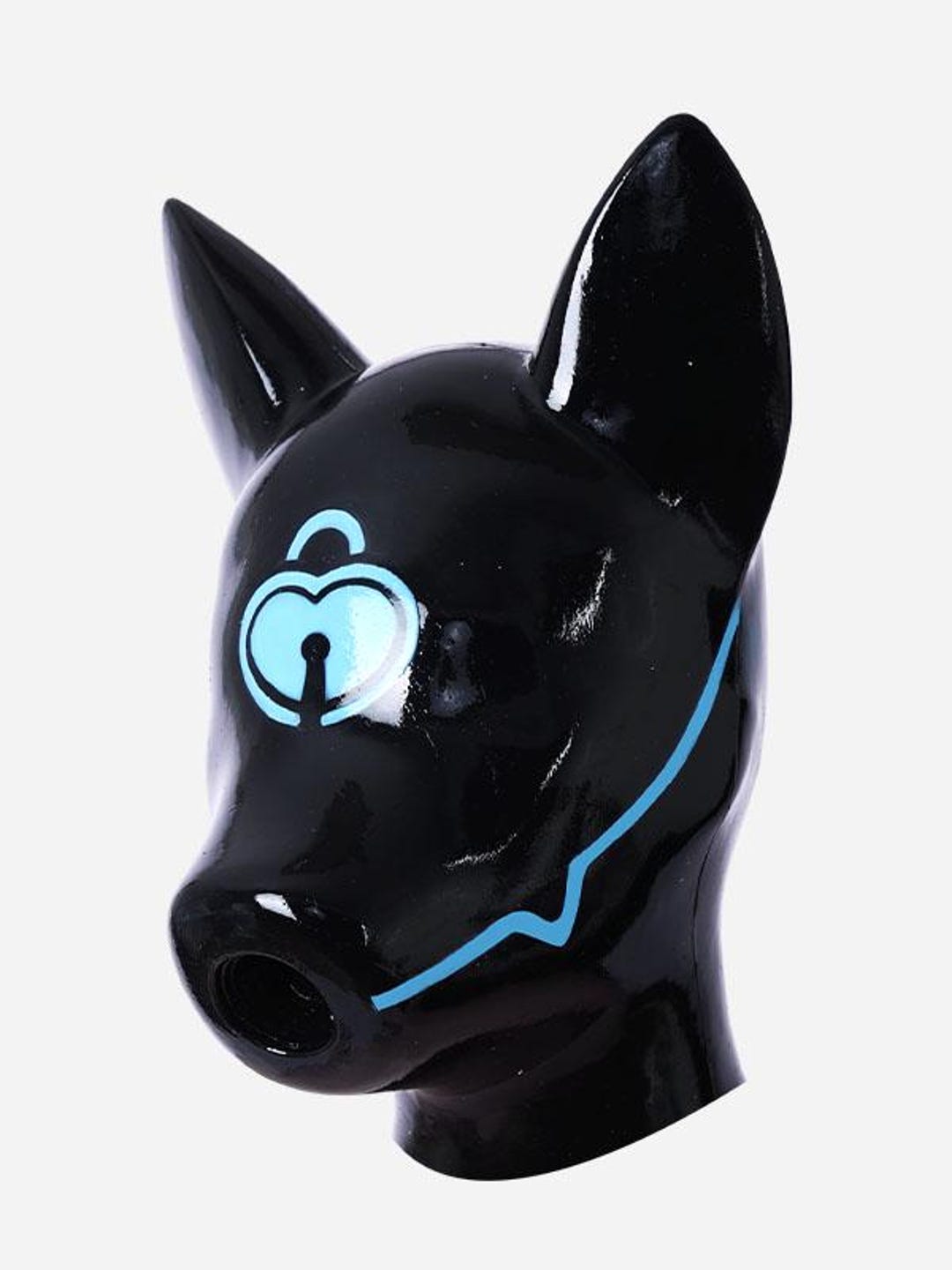 Smitizen Silicone Long Ears Drone Hood Heart-lock, Latex Gloss Puppy ...
