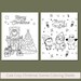 Cozy Christmas Coloring Pages, Cute Christmas Spaces Coloring Sheets ...