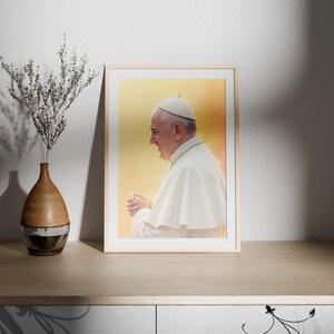Pope Francis Portrait: Catholic Saint Art Print (digital Download) - Etsy