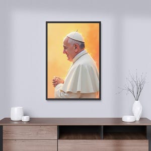Pope Francis Portrait: Catholic Saint Art Print (digital Download) - Etsy