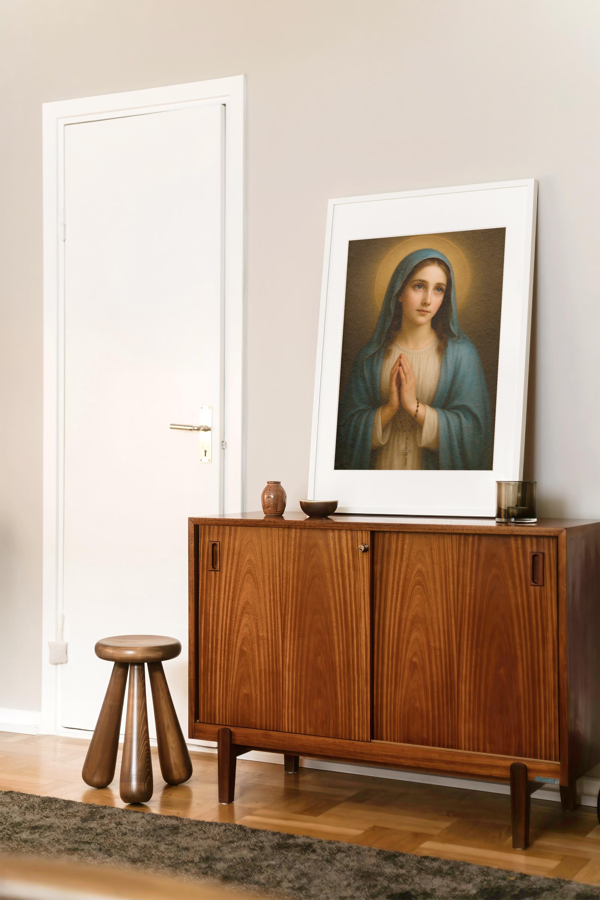Virgin Mary Print: Mother of God Catholic Art (digital Print) - Etsy