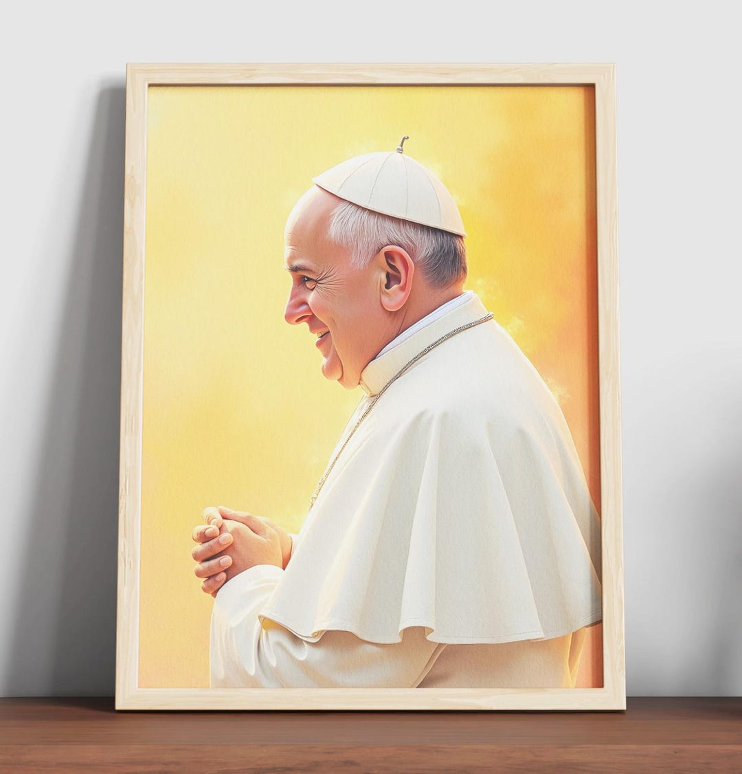 Pope Francis Portrait: Catholic Saint Art Print (digital Download) - Etsy
