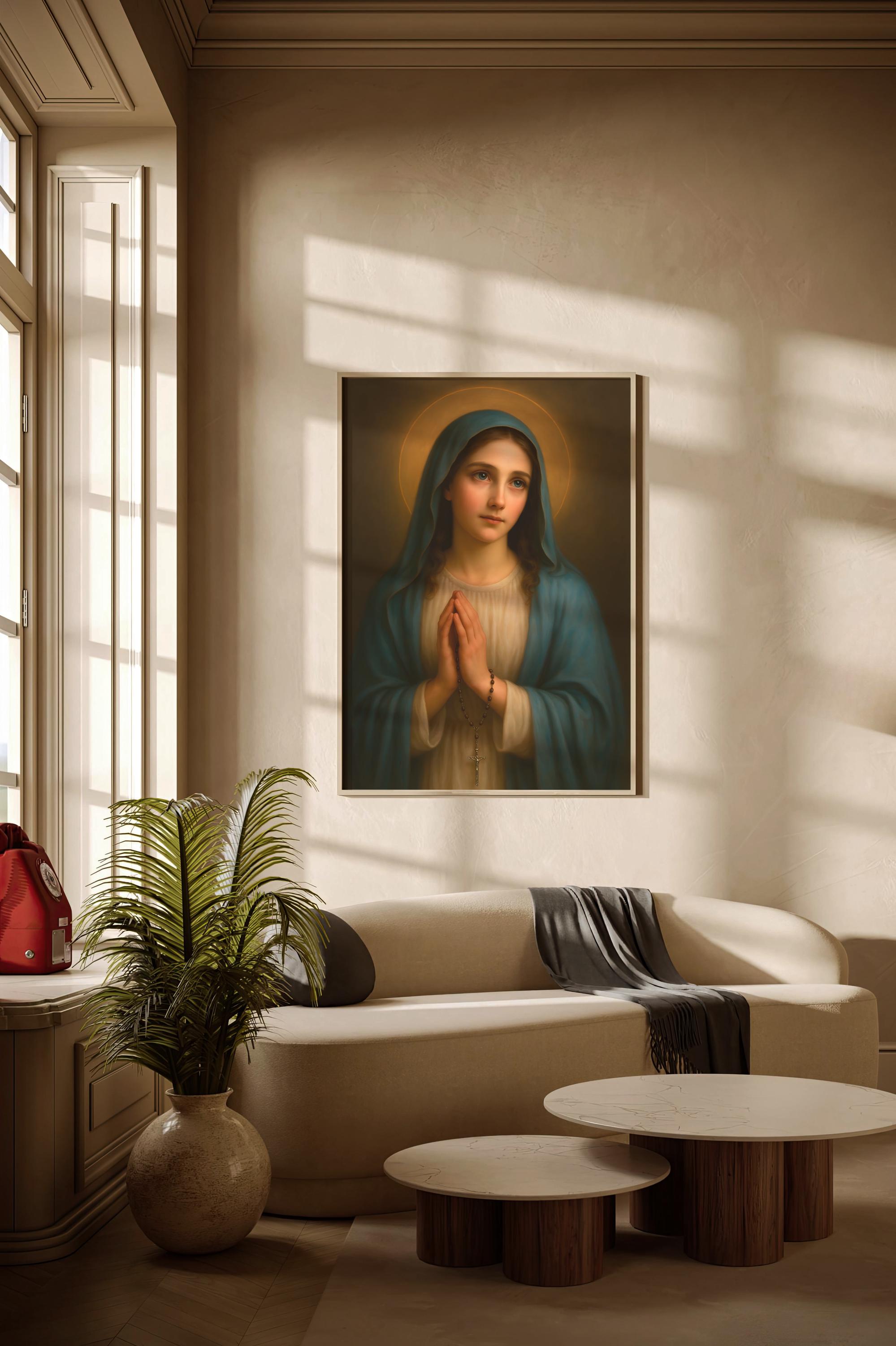 Virgin Mary Print: Mother of God Catholic Art (digital Print) - Etsy