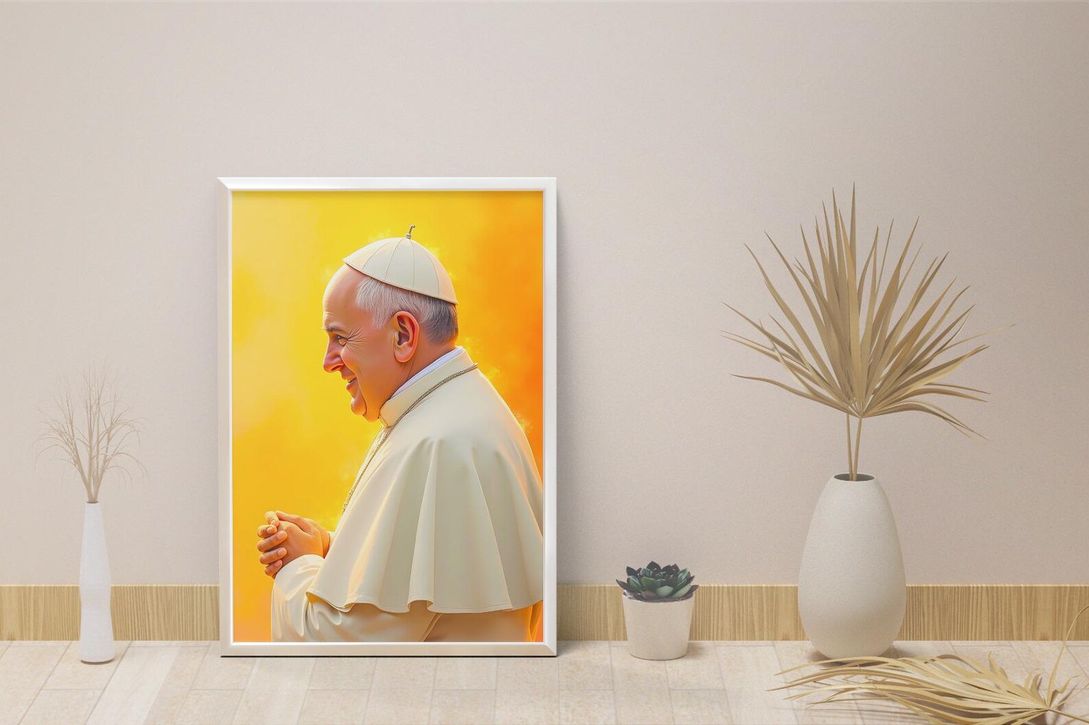 Pope Francis Portrait: Catholic Saint Art Print (digital Download) - Etsy