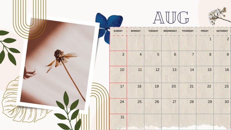 2025 Beige Tan Boho Aesthetic Calendar Minimalist Monthly Planner ...