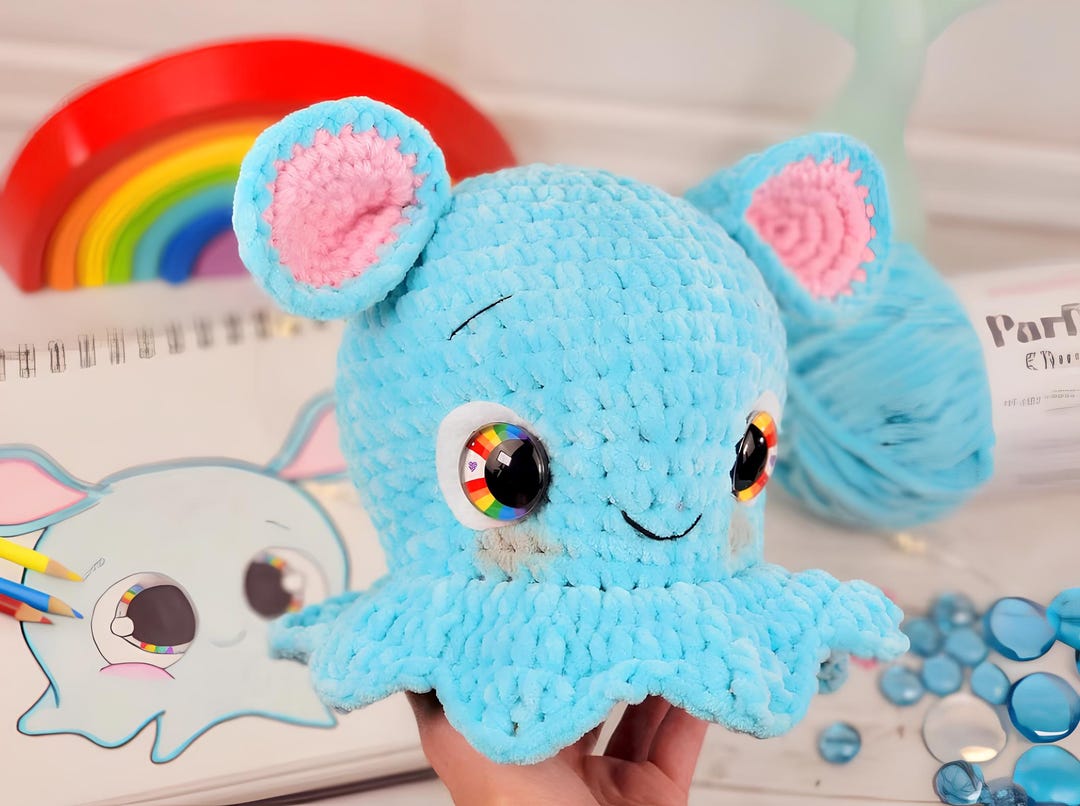 Dumbo Octo Crochet Pattern - Amigurumi Octopus Plushie - Cute Sea ...